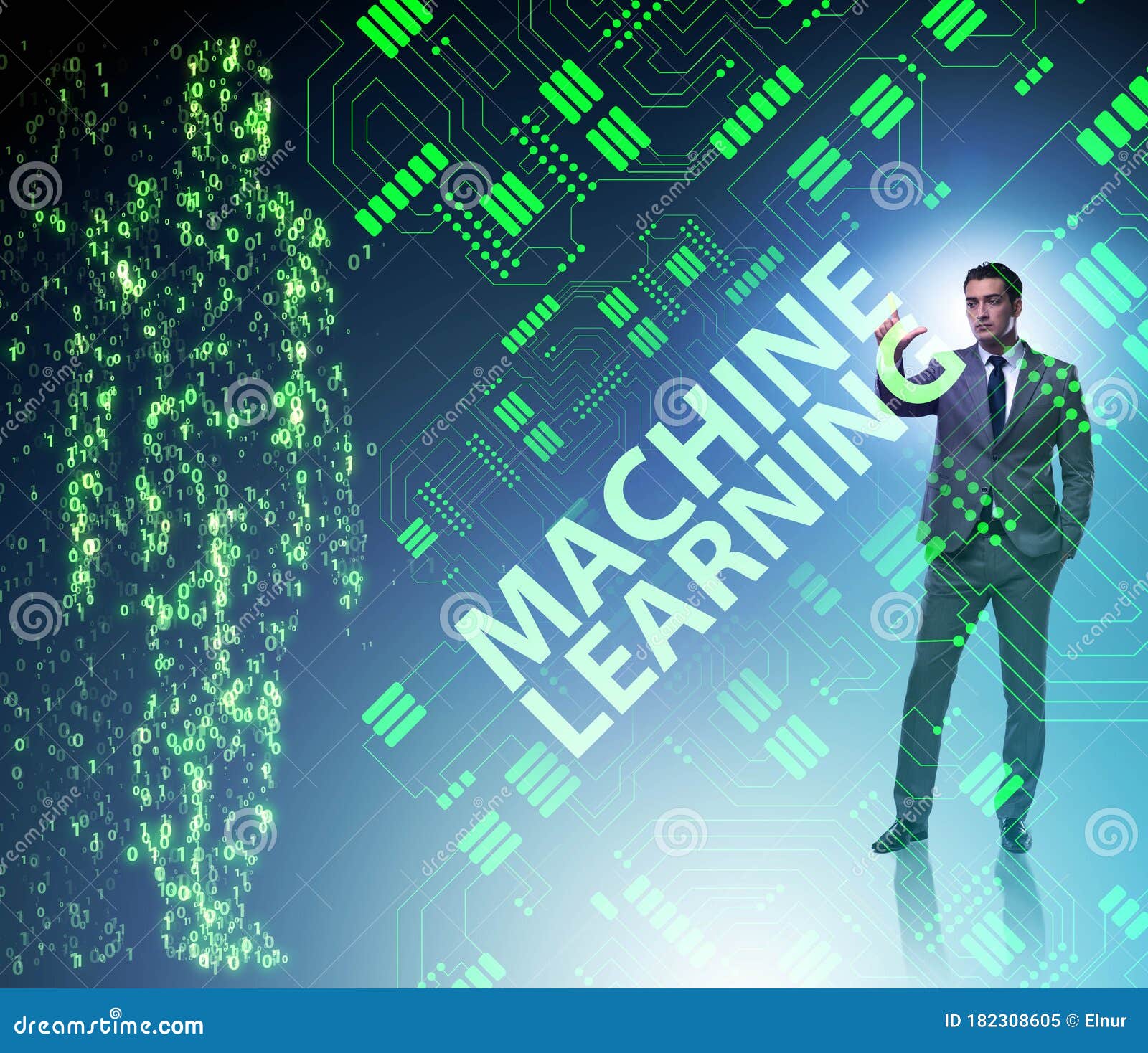 Machine Learning Concept As Modern Technology Stock Image - Image of ...