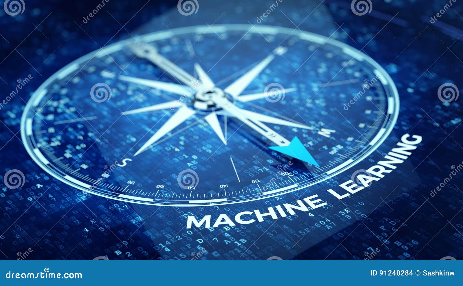 Machine Learning Concept - Compass Needle Pointing Machine Learning ...