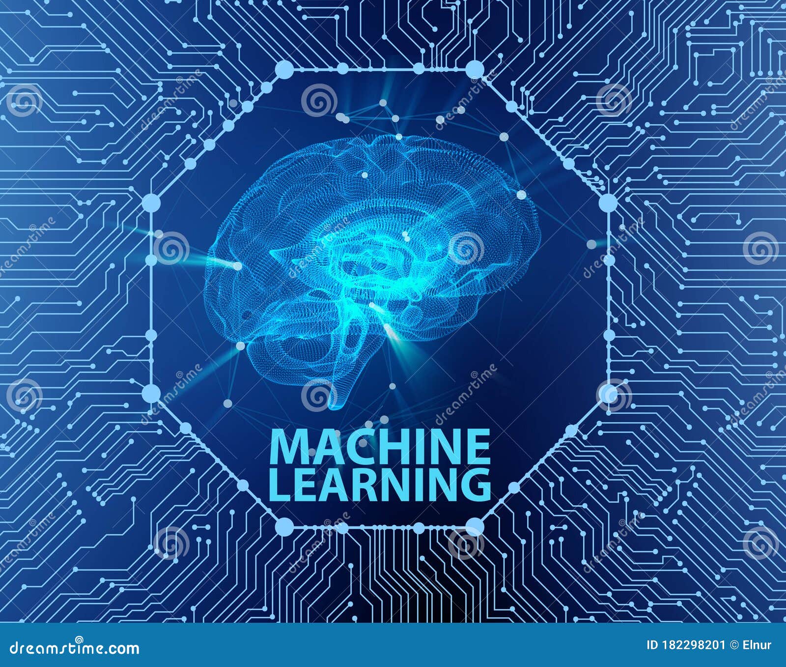 Machine Learning Concept - 3d Rendering Stock Illustration ... Machine Learning Concept - 3d Rendering Stock Illustration ...