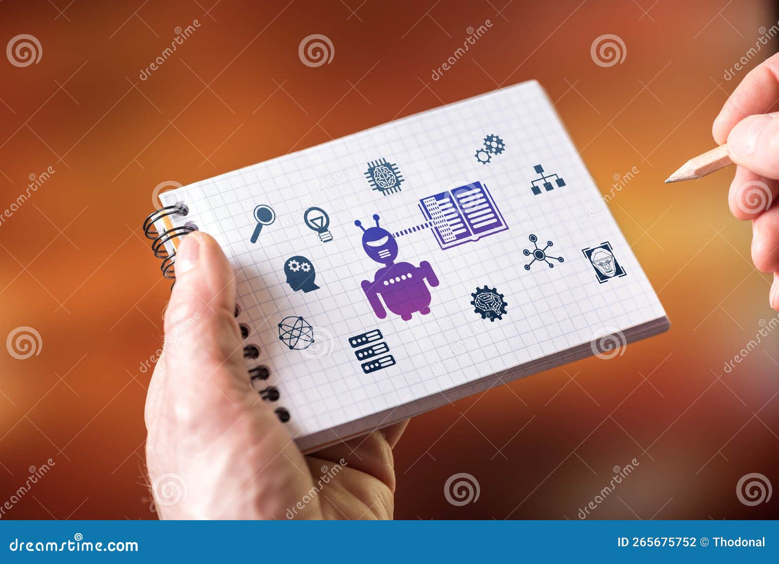 Machine Learning Concept on a Notepad Stock Photo - Image of knowledge ...