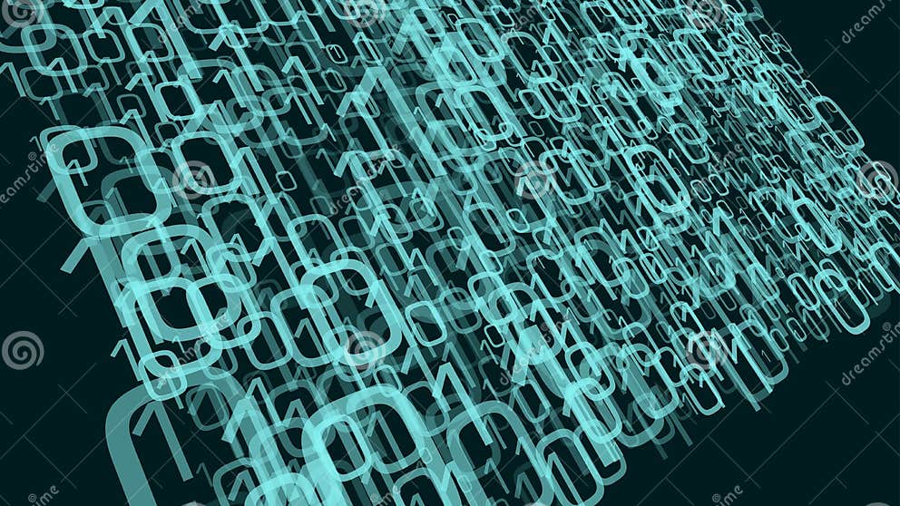 Machine Learning Cyberspace, Vector Digital Cloud Computing. Random Numbers Data Chaos Stock ...