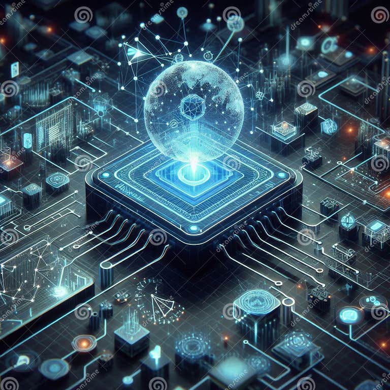 Machine Learning Data Flow. Blockchain Grids Stock Illustration - Illustration of innovation ...