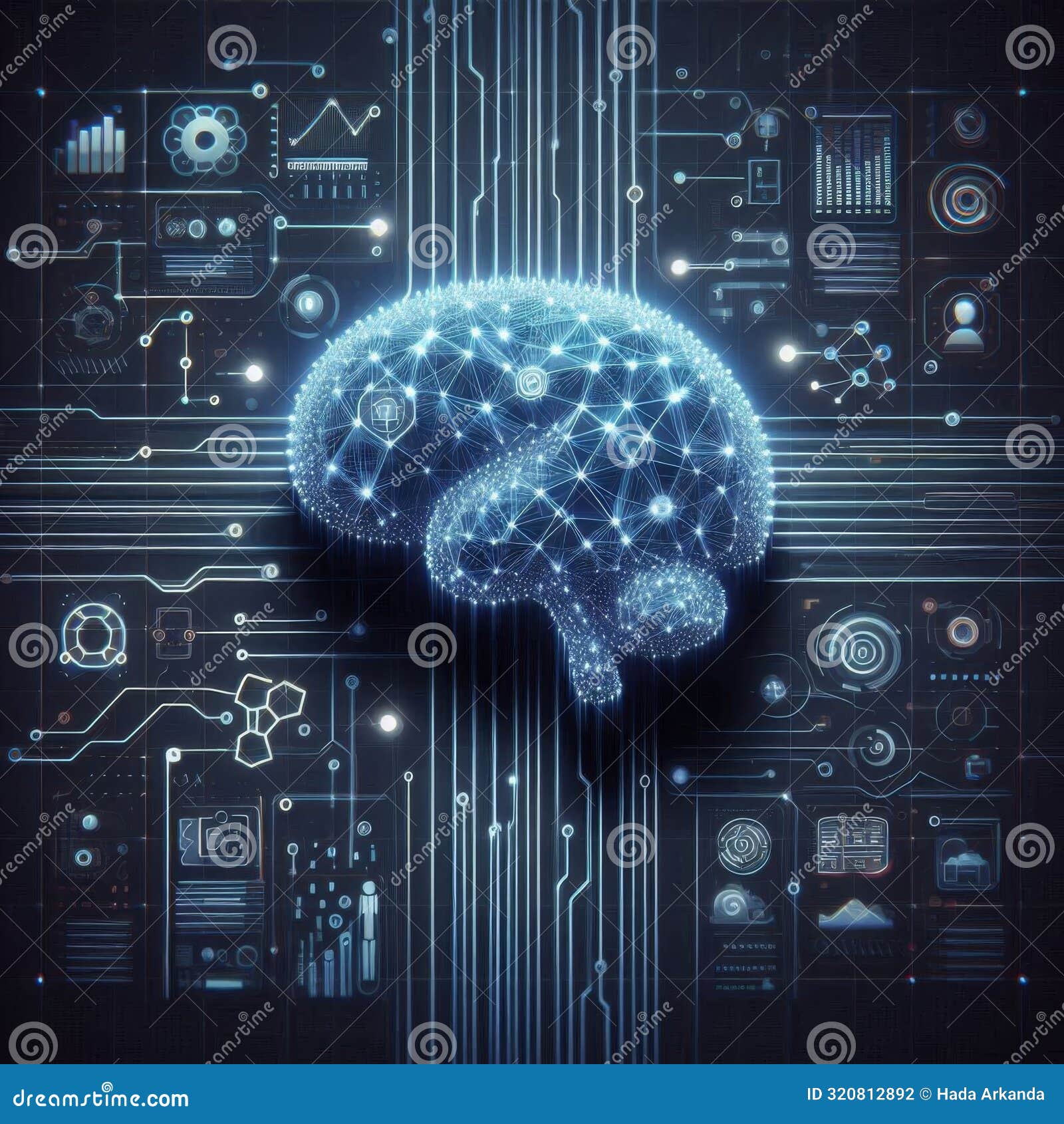 Machine Learning Data Flow. Blockchain Grids Stock Illustration - Illustration of learning ...