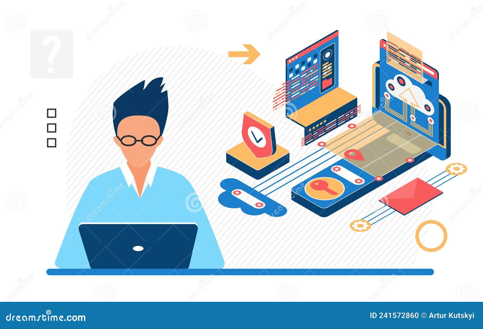 Machine Learning Database Solving Issues System Stock Vector ...