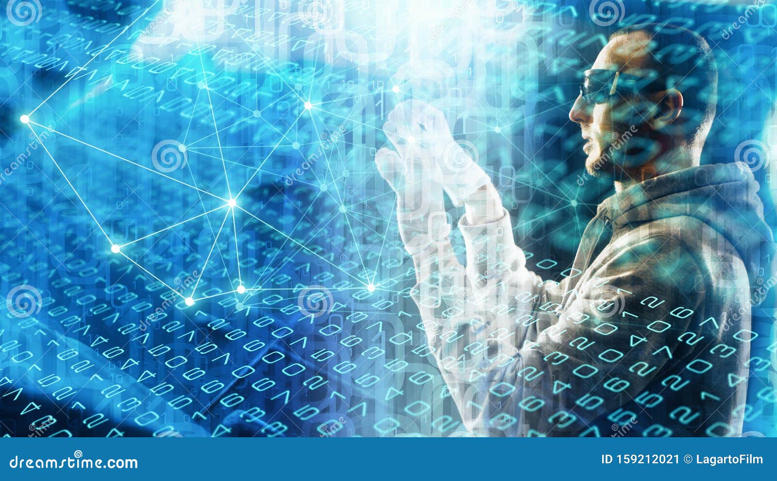 Machine Learning Digital Transformation, Creative Abstract Shapes ...