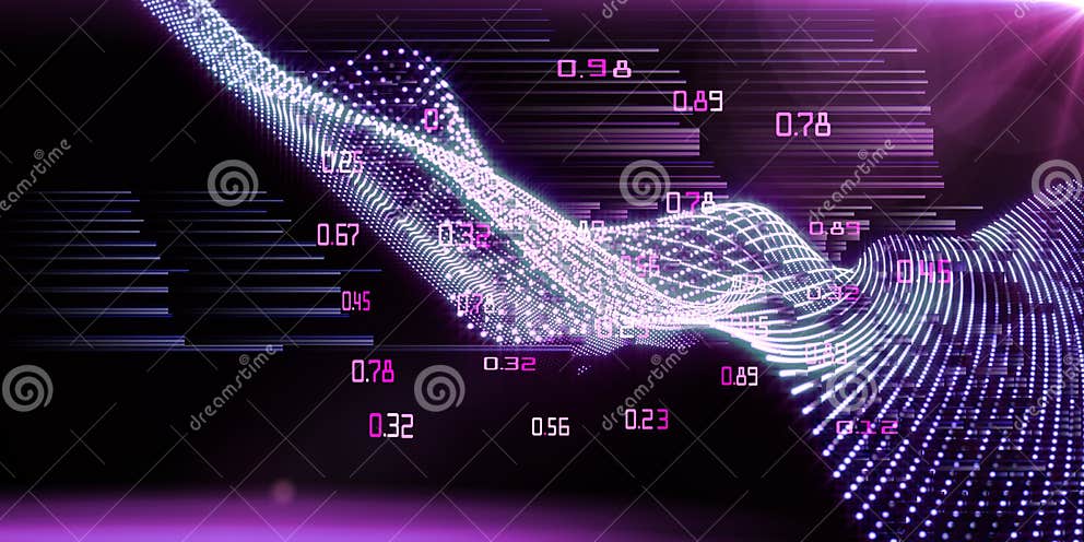 Machine Learning Flow Data. Abstract Analysis Infographics Purple ...