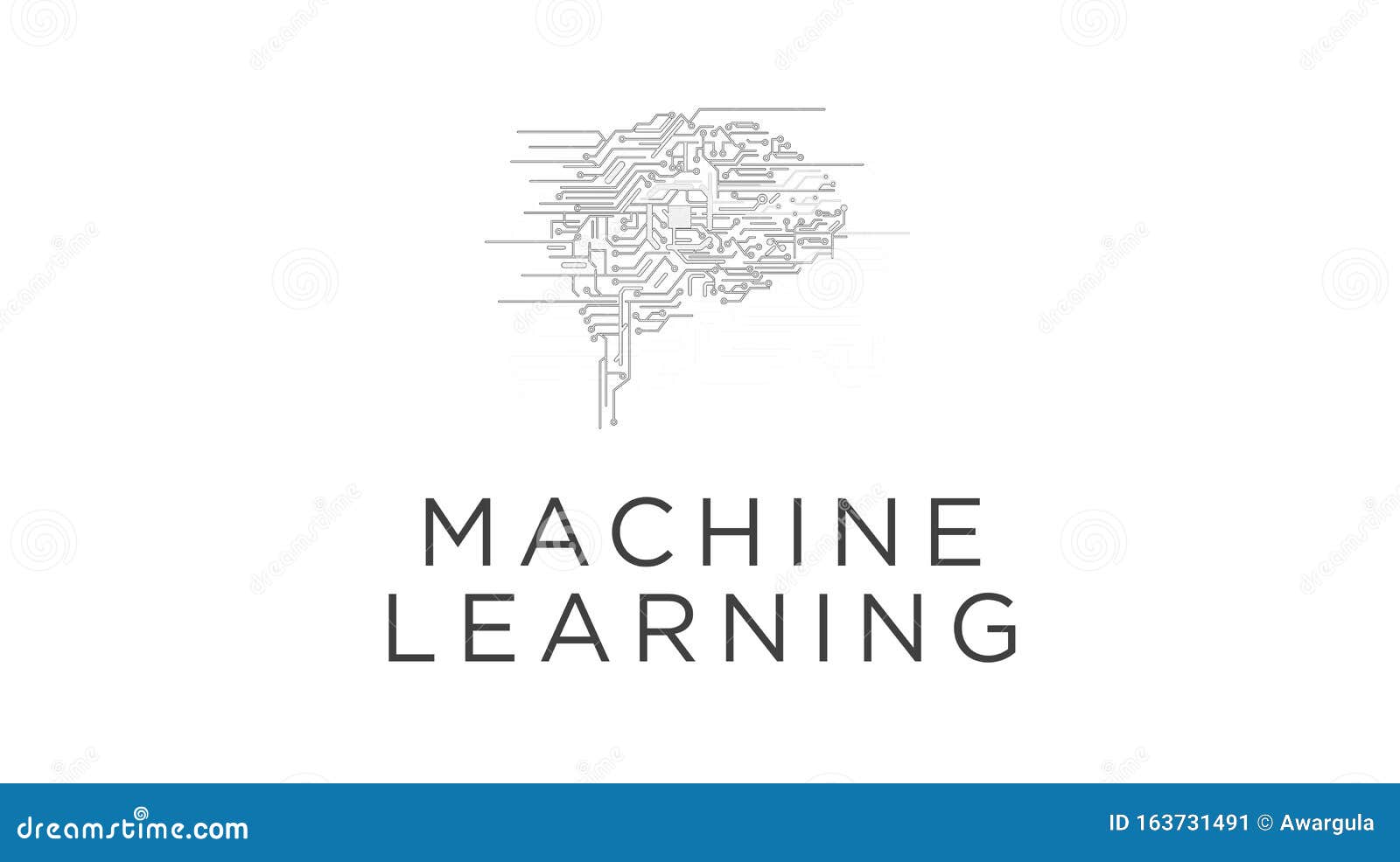 Machine Learning Futuristic Illustration Stock Illustration ...