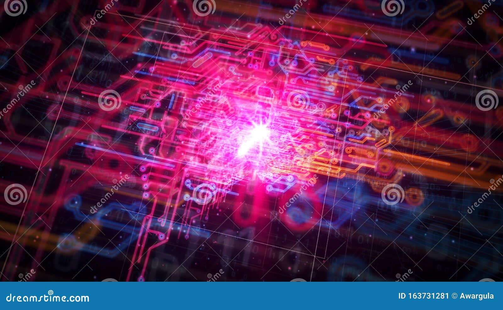 Machine Learning Futuristic Illustration Stock Illustration ...