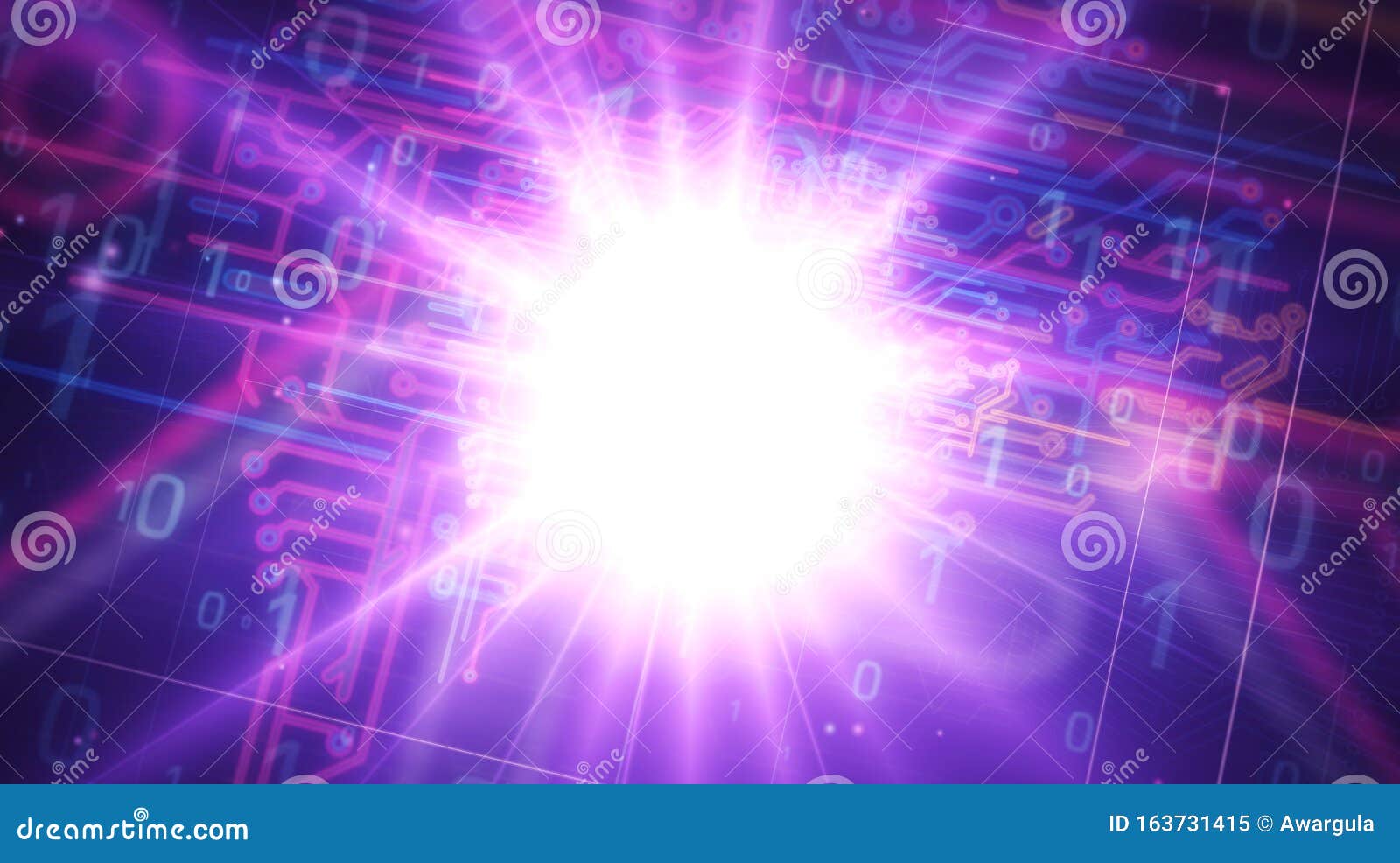 Machine Learning Futuristic Illustration Stock Illustration ...