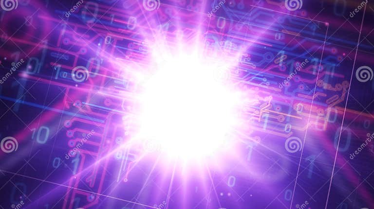 Machine Learning Futuristic Illustration Stock Illustration ...