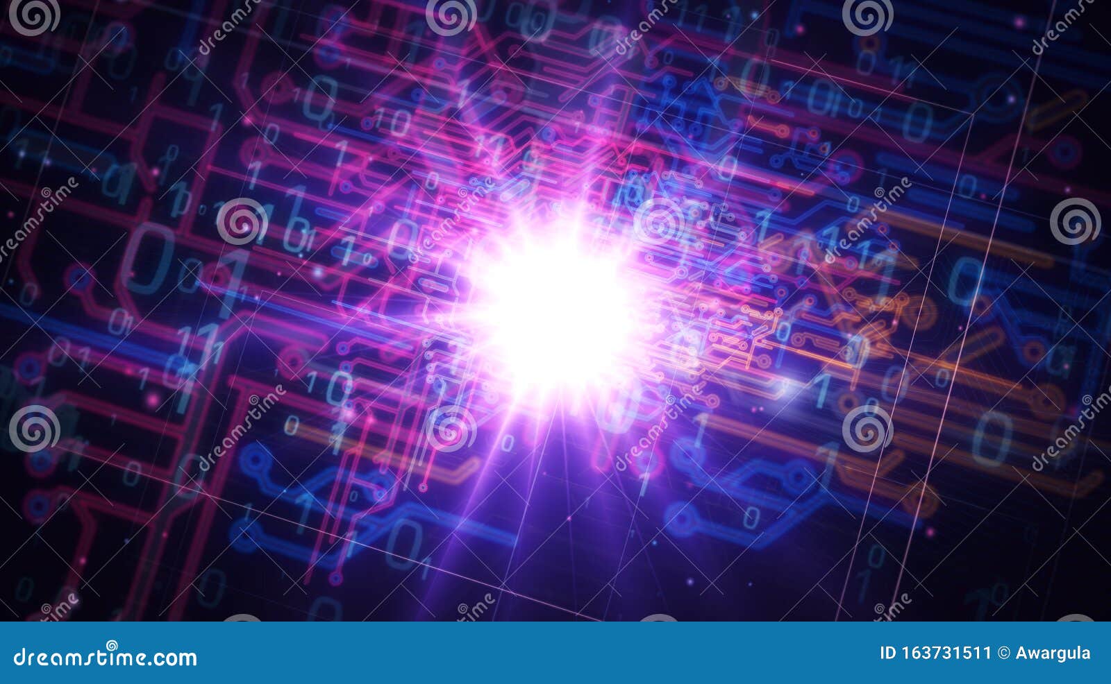 Machine Learning Futuristic Illustration Stock Illustration ...