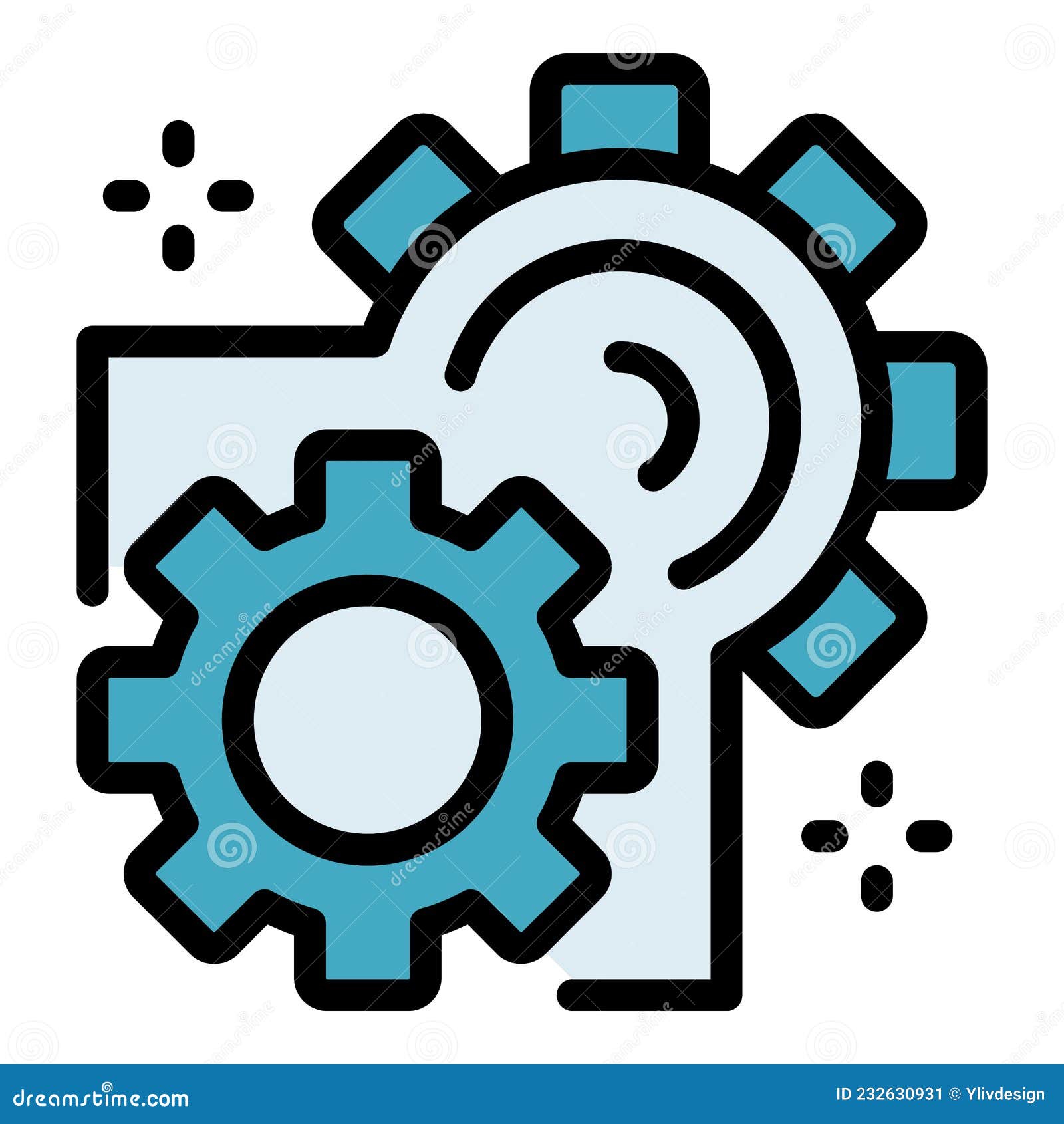 Machine Learning Gear Icon Color Outline Vector Stock Vector ...