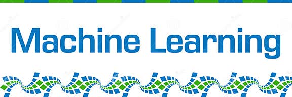 Machine Learning Green Blue Graphics Bottom Horizontal Stock ...