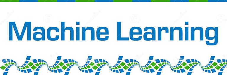 Machine Learning Green Blue Graphics Bottom Horizontal Stock ...