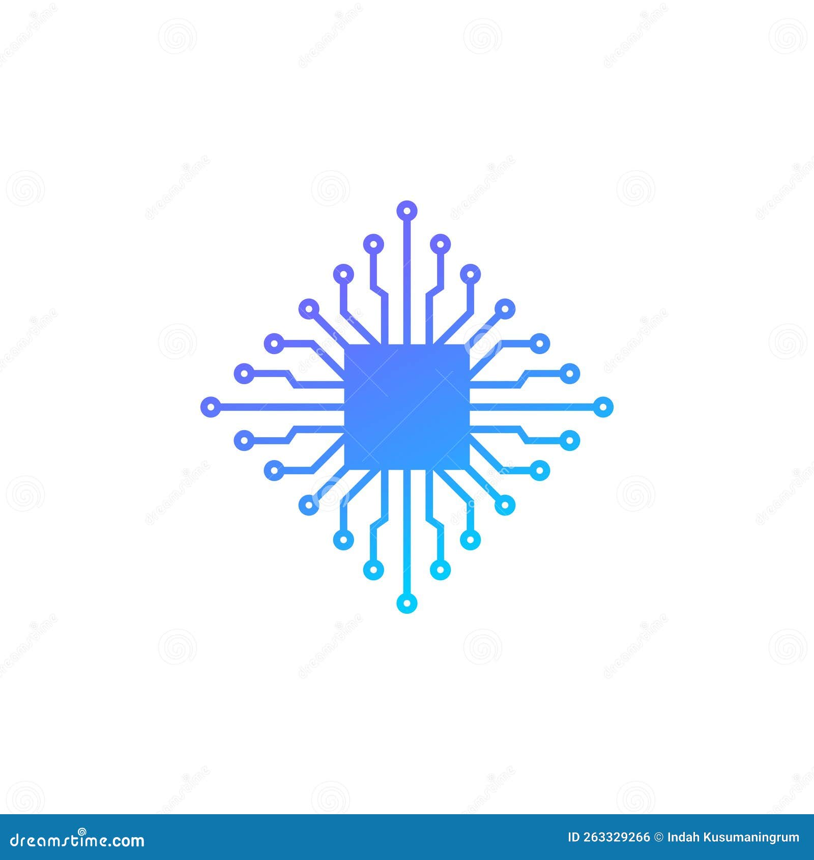 Machine Learning Icon, Circuit Abstract Black Line Vector Logo Design ...