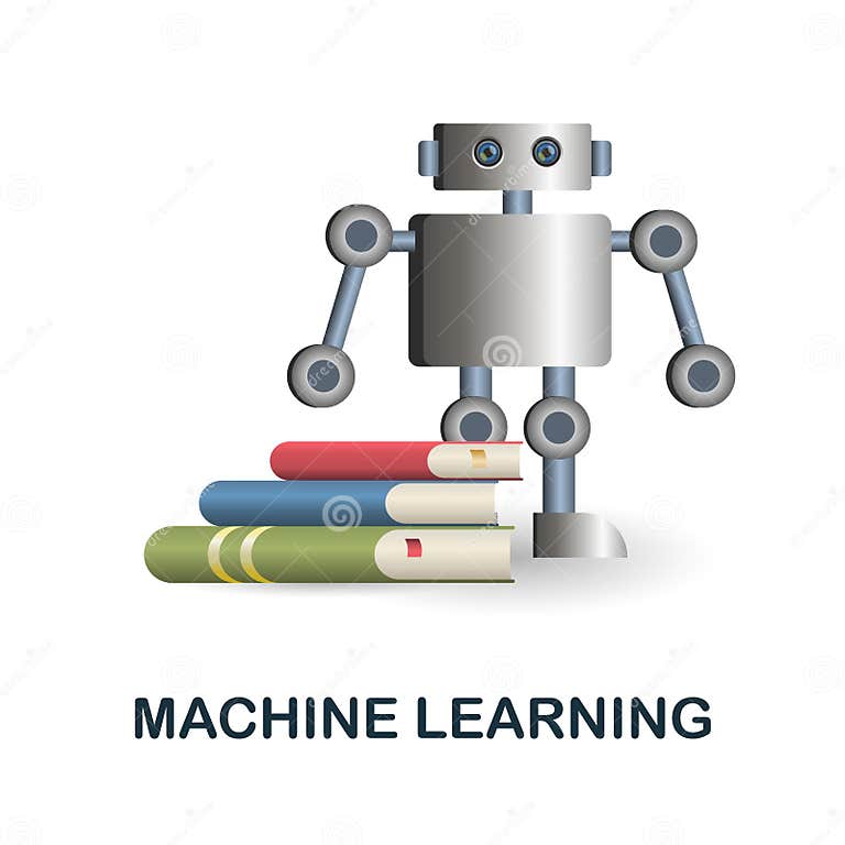 Machine Learning Icon. 3d Illustration from Artificial Intelligence ...
