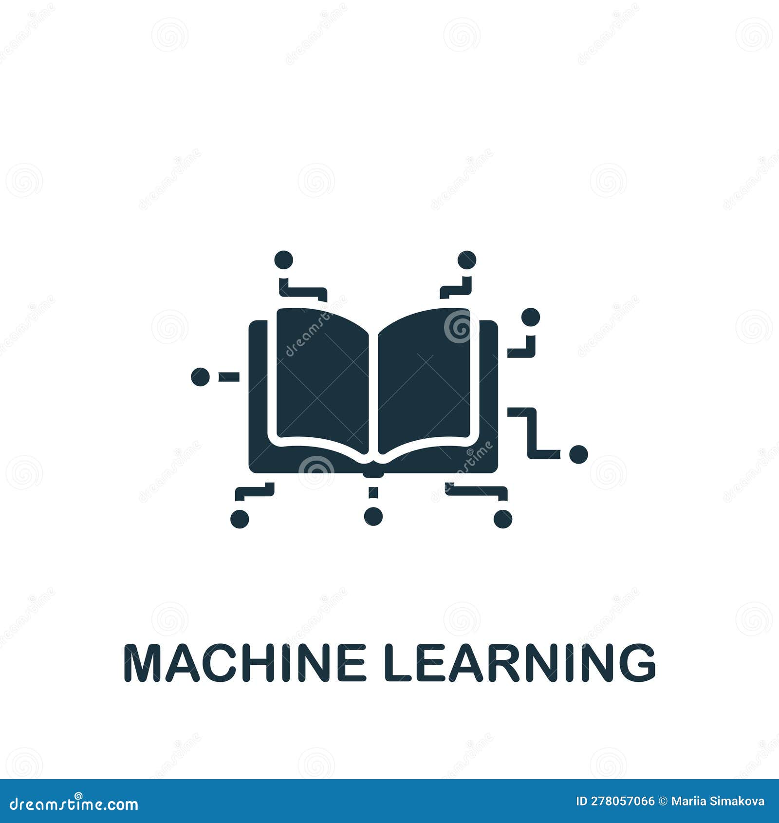 Machine Learning Icon. Monochrome Simple Sign from Data Analytics ...