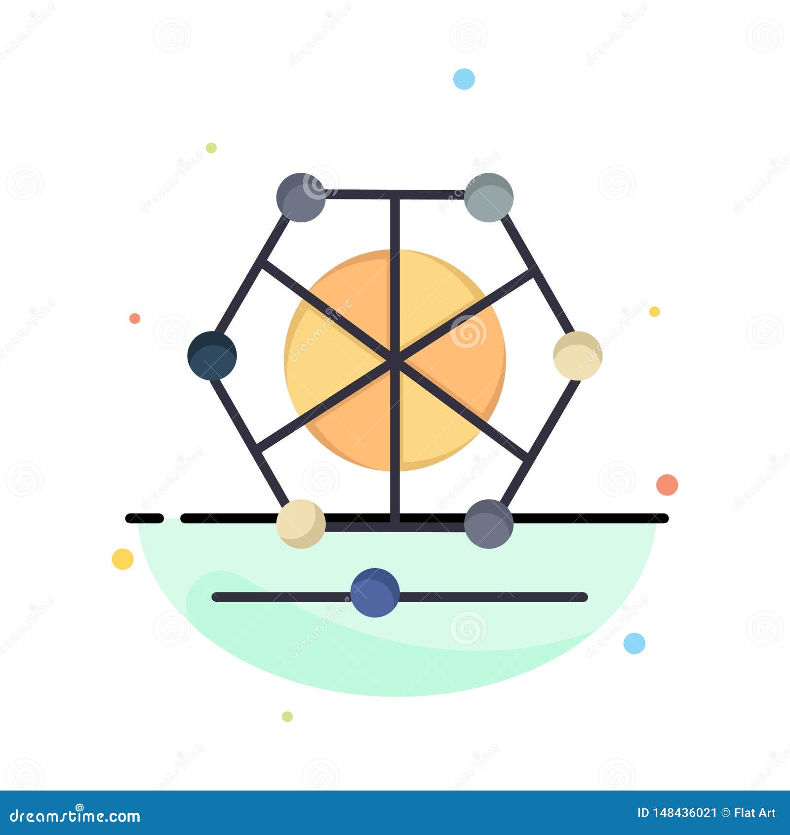 Machine, Learning, Language, Data Business Logo Template. Flat Color ...