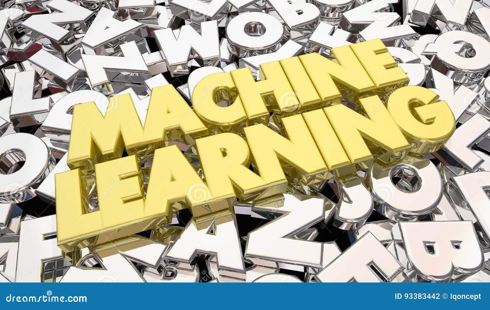 Machine Learning Letters Words Artificial Intelligence Stock ...