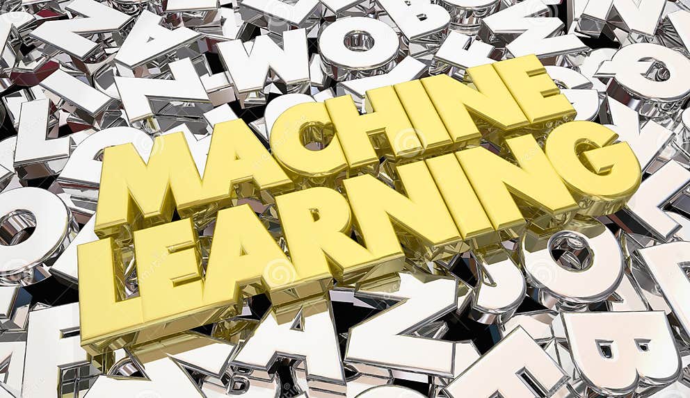 Machine Learning Letters Words Artificial Intelligence Stock ...