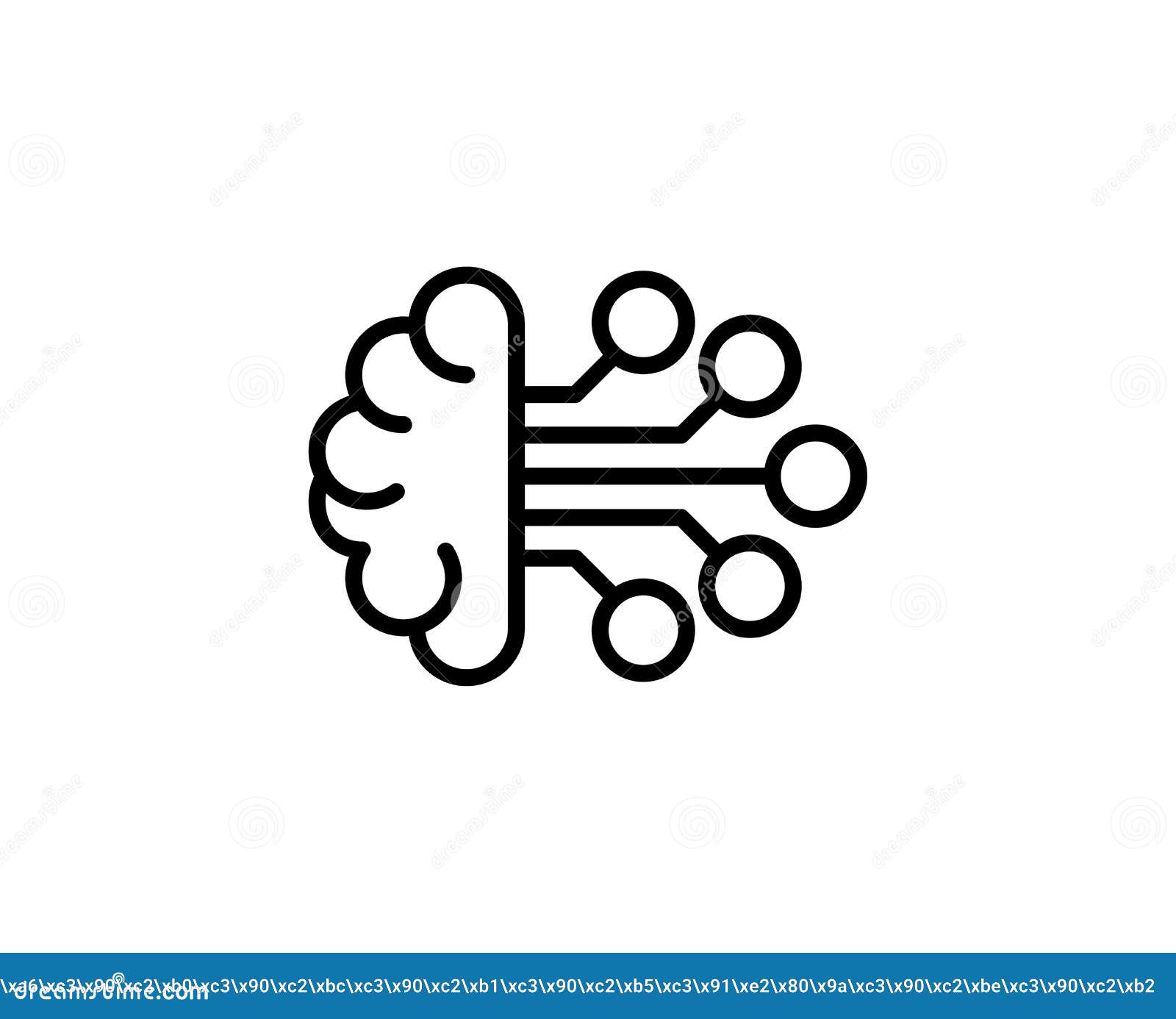 Machine learning line icon stock vector. Illustration of vector - 193082245