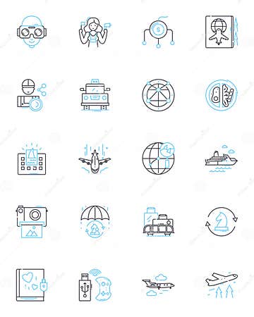 Machine Learning Linear Icons Set. Artificial, Intelligence, Neural ...