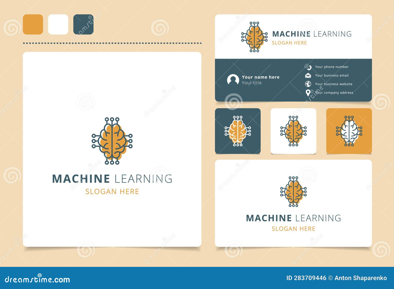 Machine Learning Logo Design with Editable Slogan. Branding Book and ... Machine Learning Logo Design with Editable Slogan. Branding Book and ...