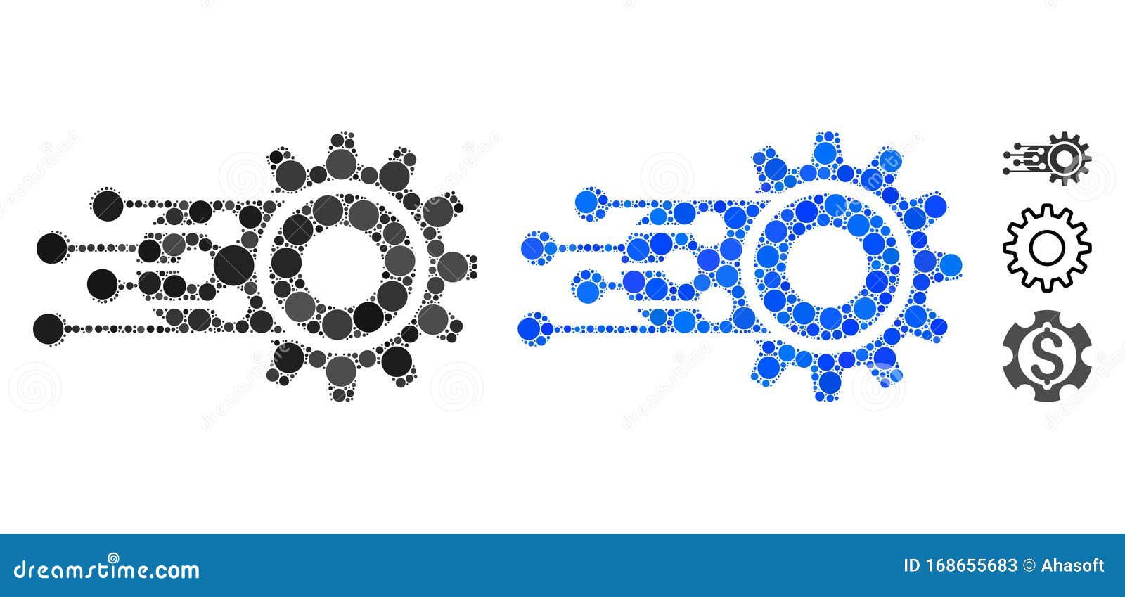 Machine Learning Mosaic Icon of Round Dots Stock Vector - Illustration ...