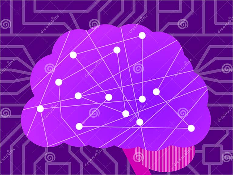 Machine Learning/Neural Network Stock Illustration - Illustration of ...