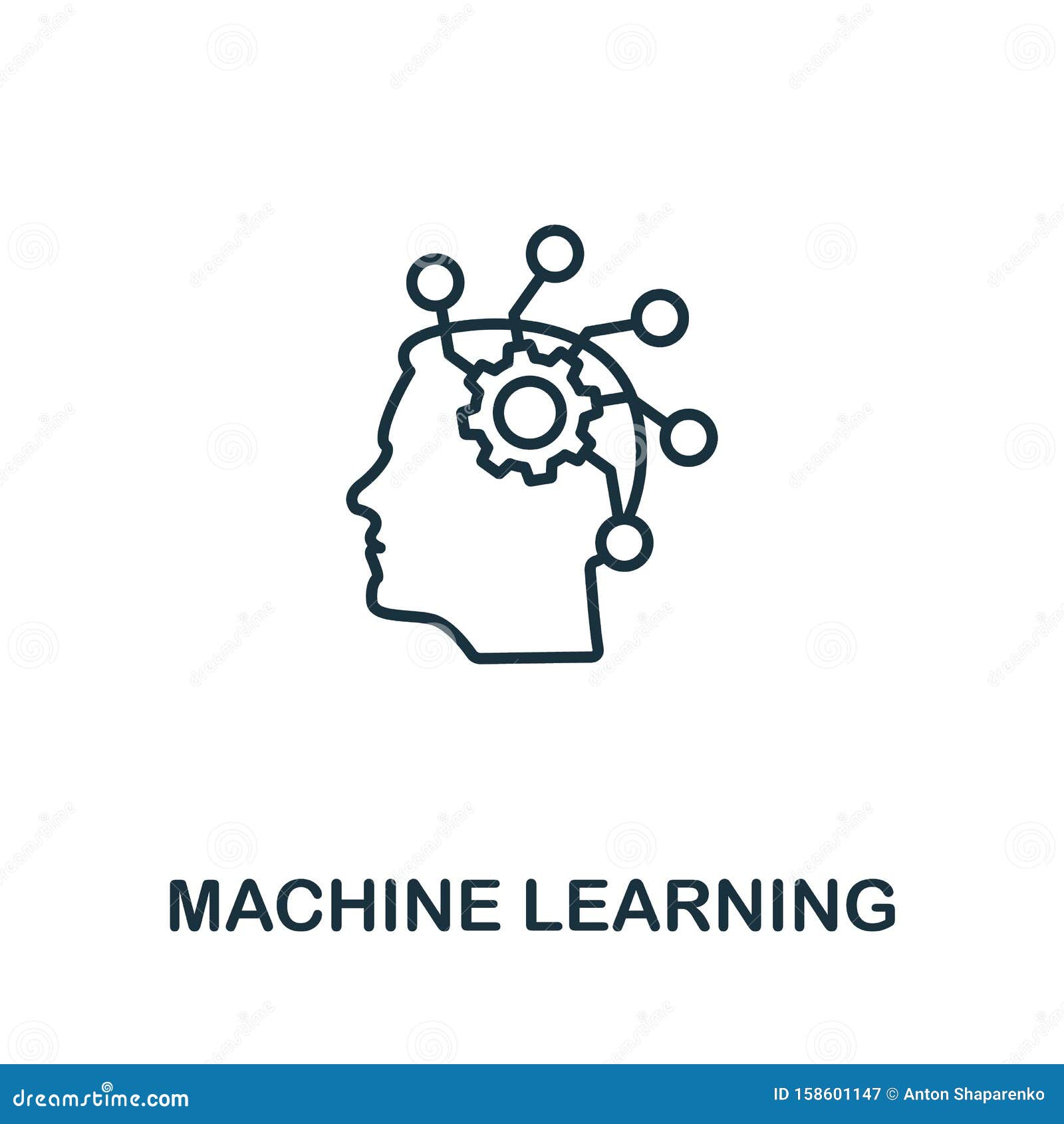 Machine Learning Outline Icon Thin Line Concept Element From Crm Icons