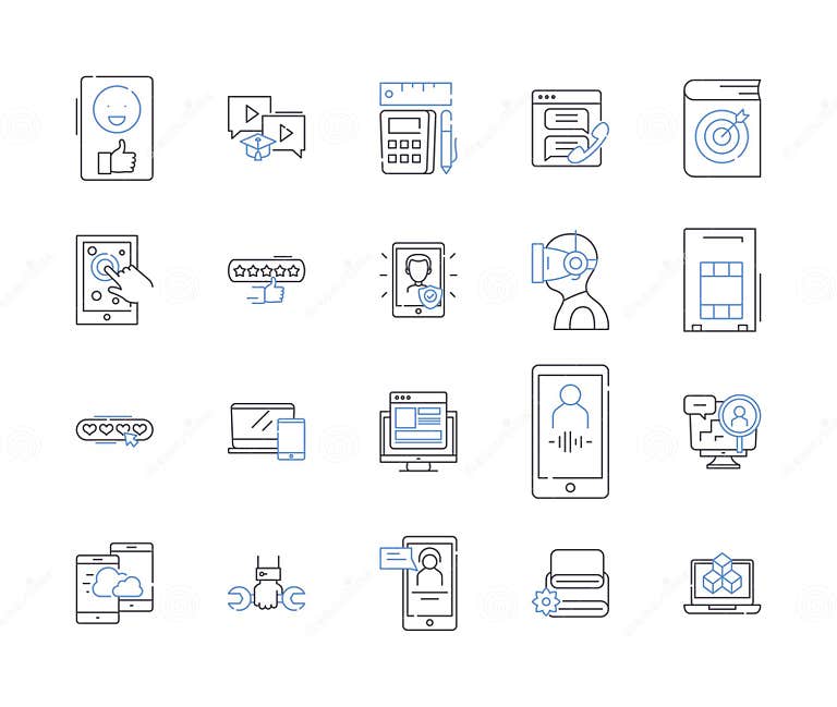Machine Learning Outline Icons Collection. Machine, Learning, AI ...