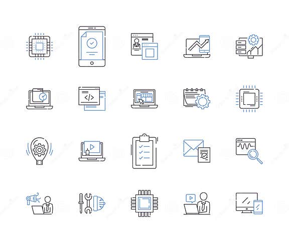 Machine Learning Outline Icons Collection. Machine, Learning, AI ...
