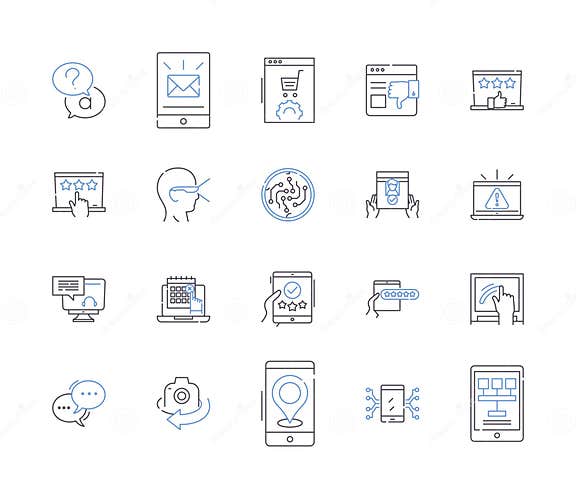 Machine Learning Outline Icons Collection. Machine, Learning, AI ...