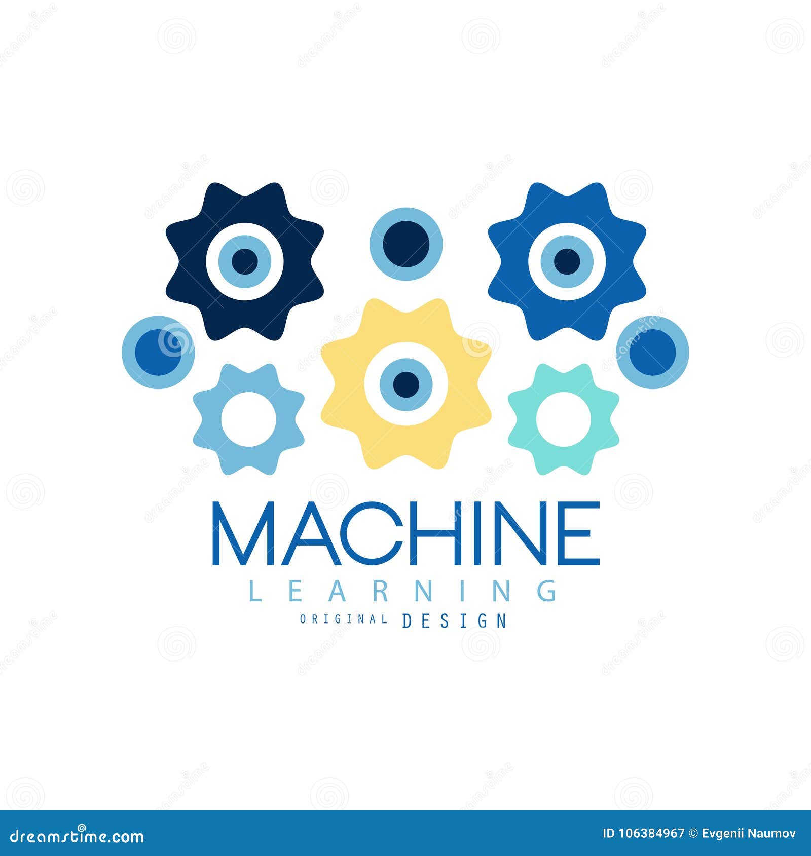 Machine Learning Process and Data Science Technology Symbol. Artificial ...