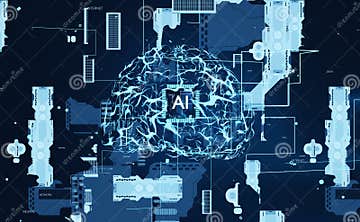 Machine Learning Replicating Human Brain Stock Illustration ...