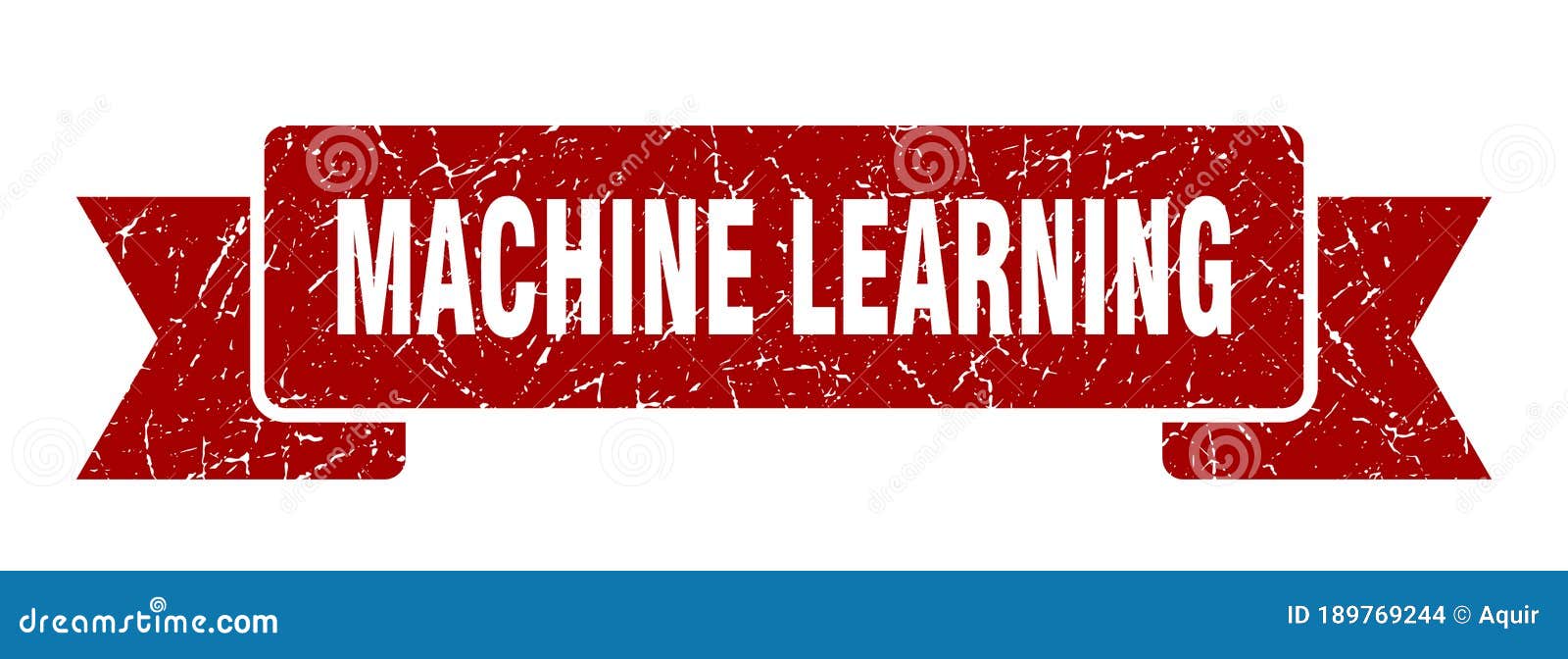 Machine Learning Ribbon. Machine Learning Grunge Band Sign Stock Vector ...