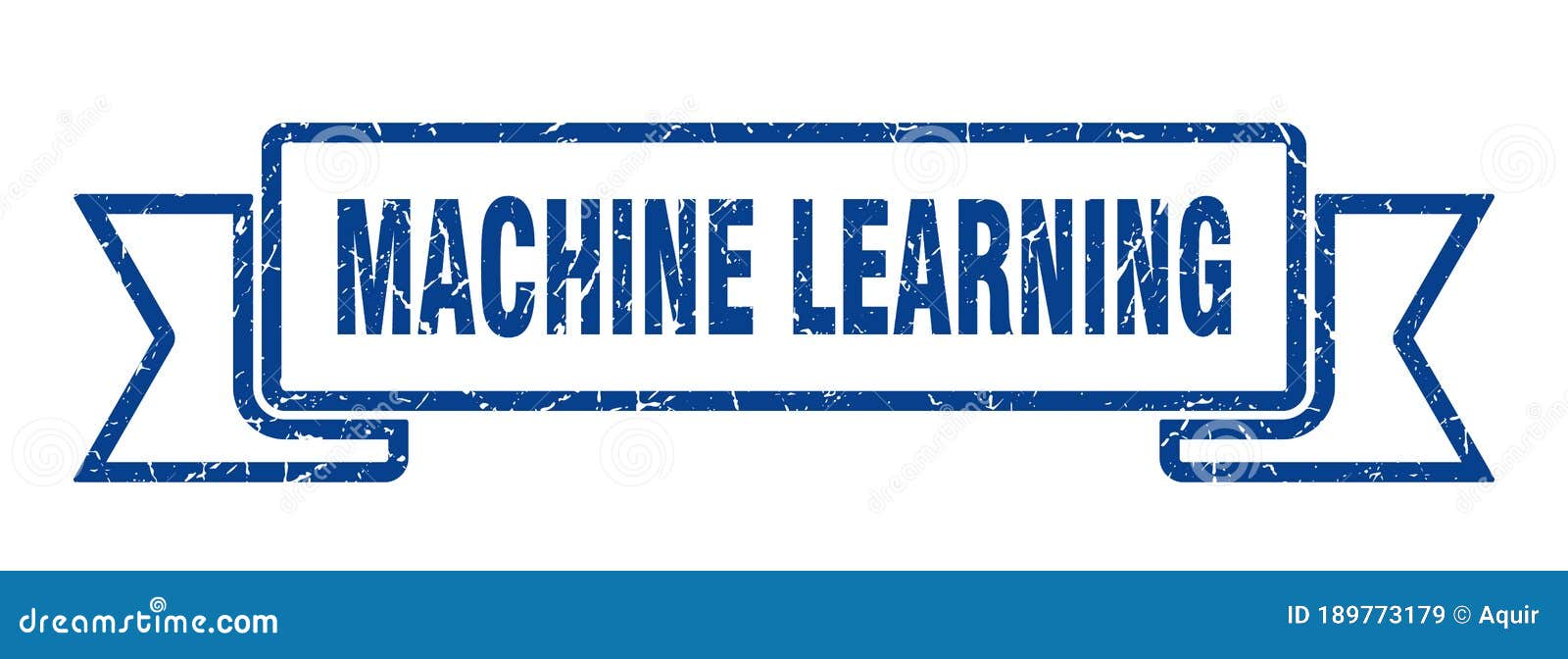 Machine Learning Ribbon. Machine Learning Grunge Band Sign Stock Vector ...