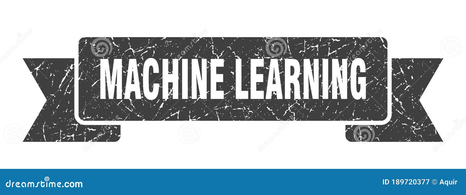 Machine Learning Ribbon. Machine Learning Grunge Band Sign Stock Vector ...