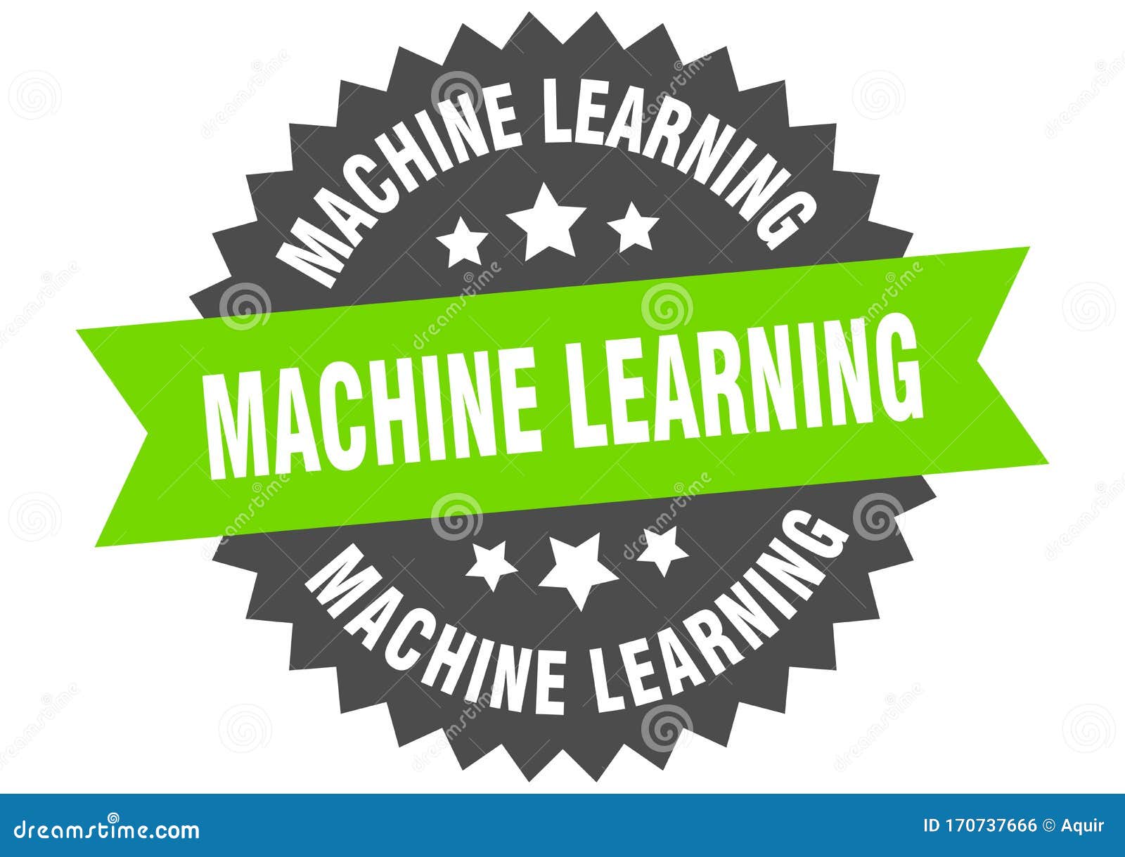 Machine Learning Sign. Machine Learning Circular Band Label. Machine ...