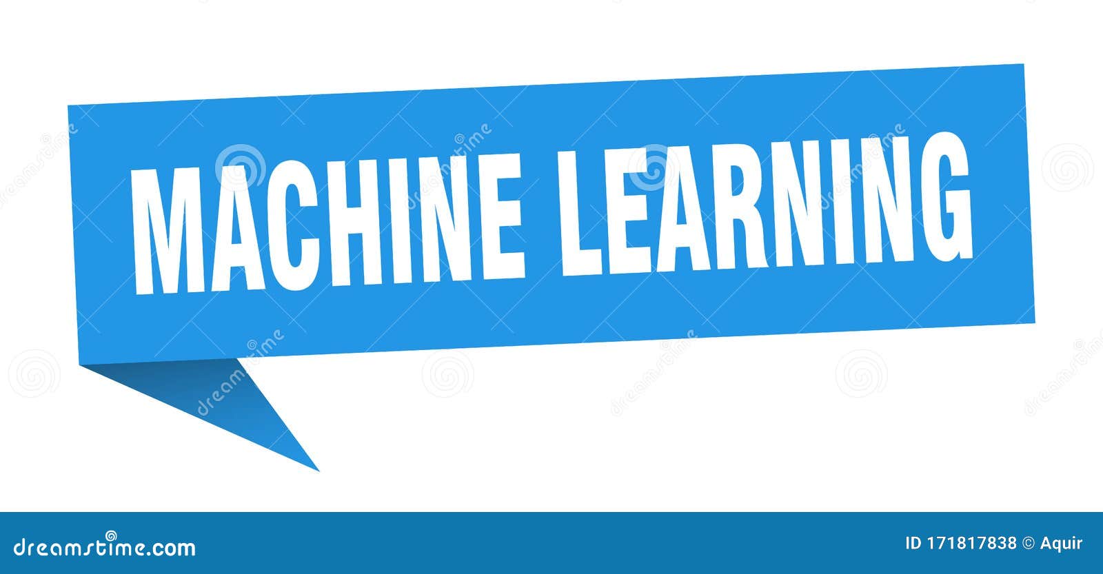 Machine Learning Speech Bubble. Machine Learning Ribbon Sign Stock ...