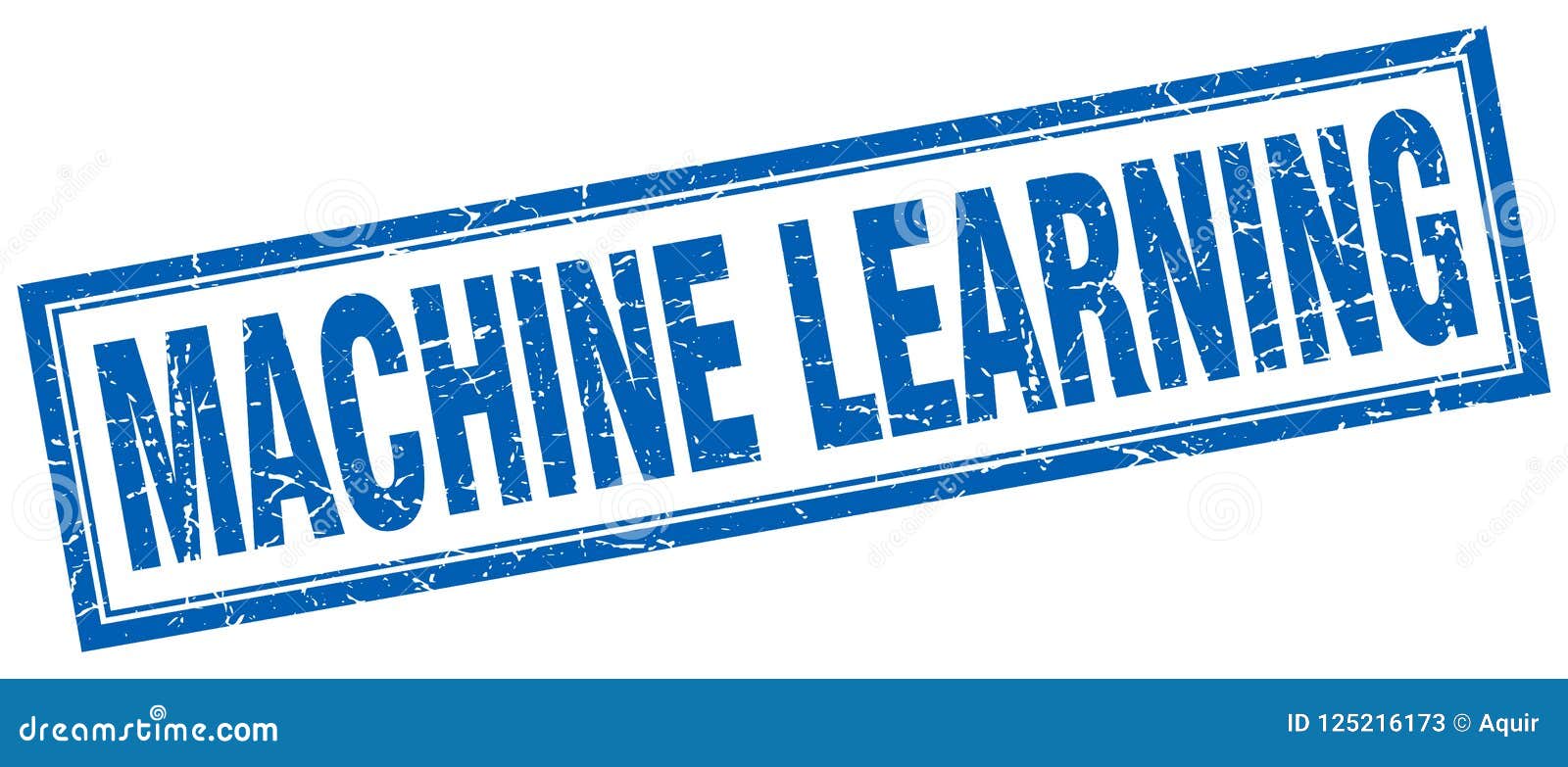 Machine learning stamp stock vector. Illustration of insignia - 125216173