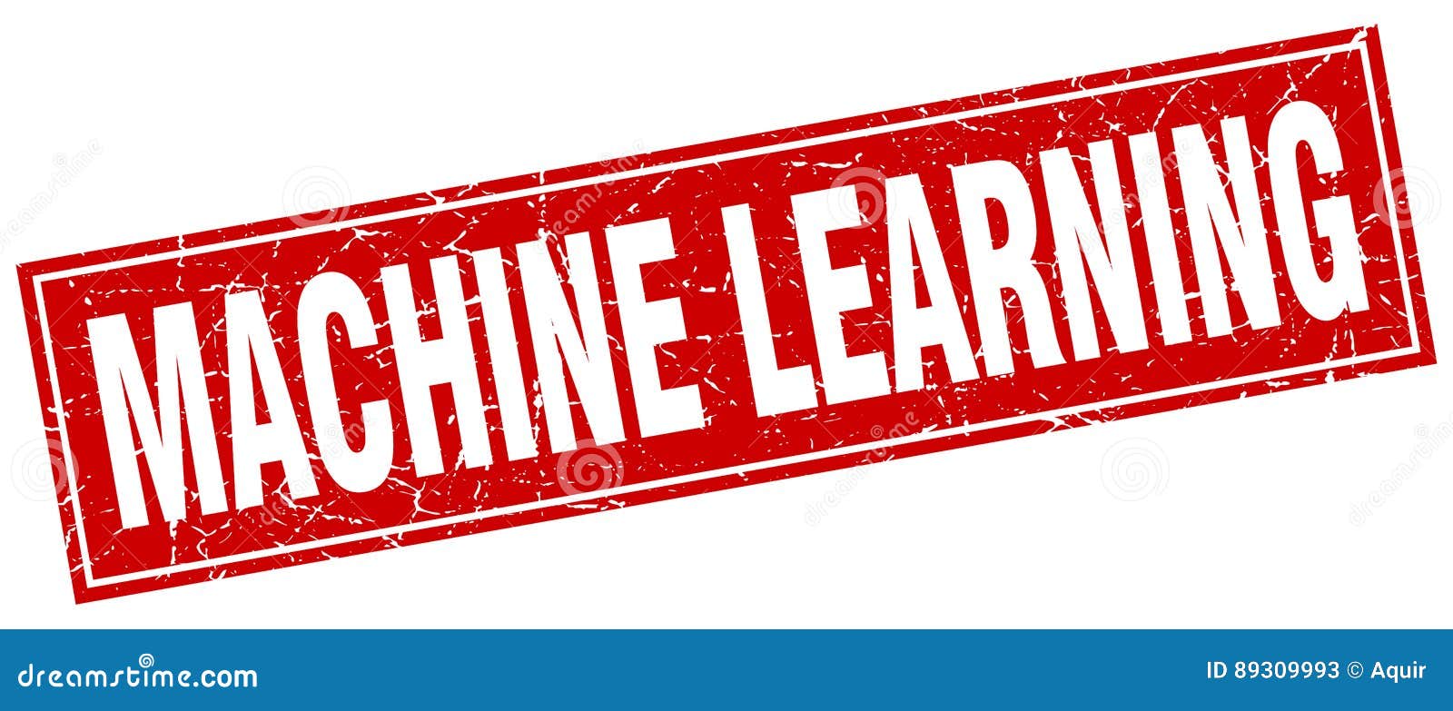 Machine Learning Square Stamp Stock Vector - Illustration of template ...