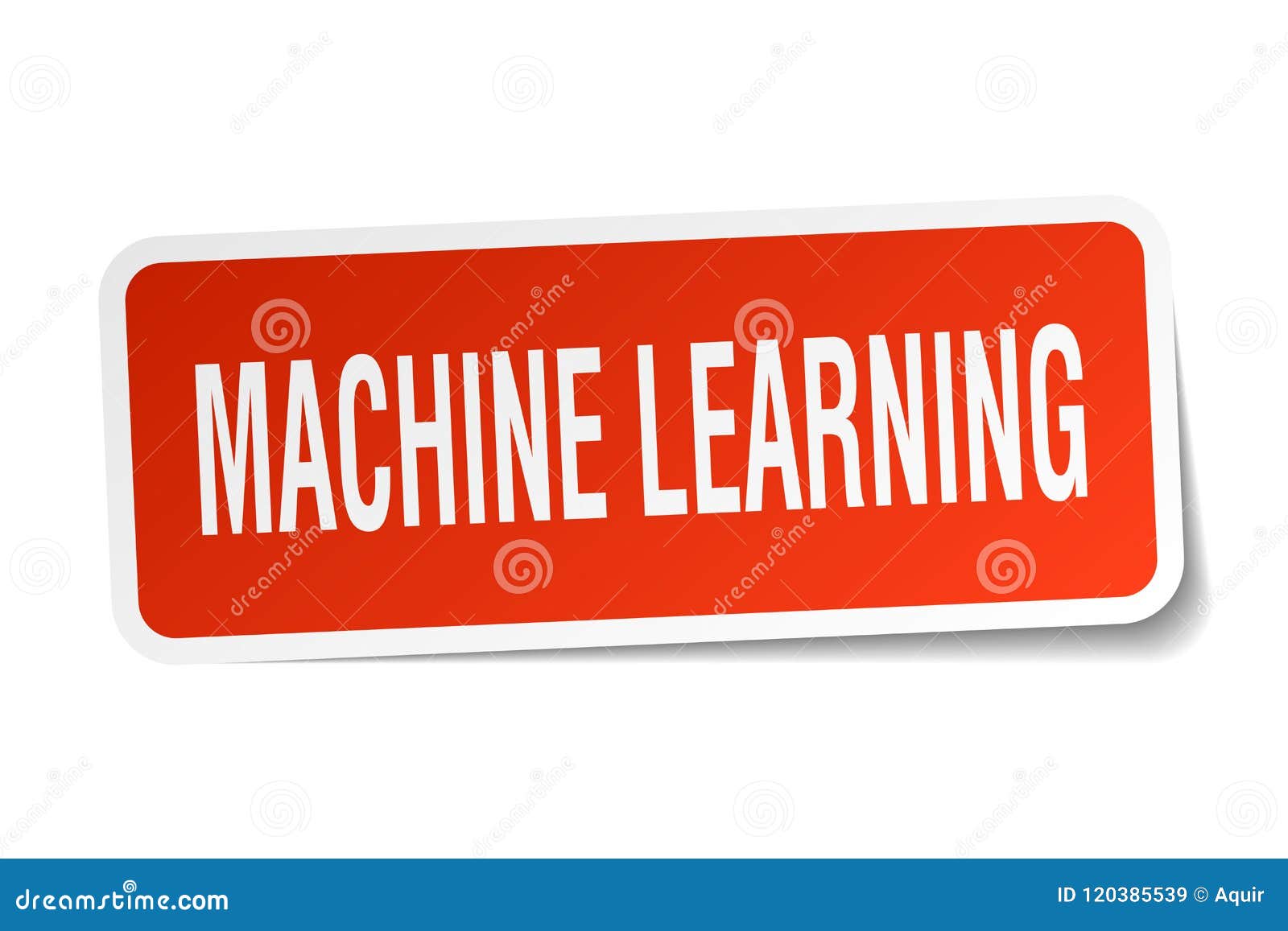 Machine learning sticker stock vector. Illustration of banner - 120385539