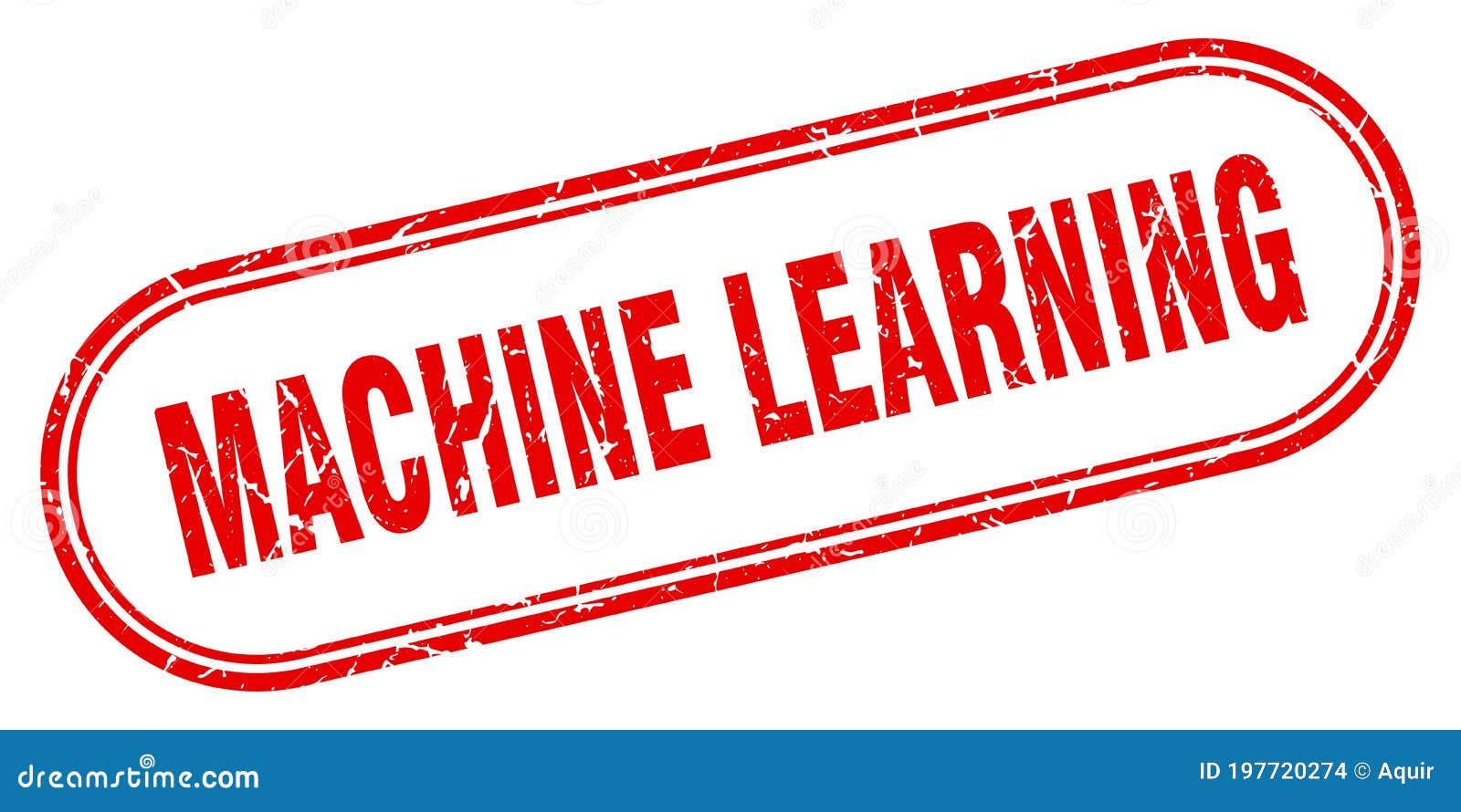 Machine learning stamp stock vector. Illustration of textured - 197720274