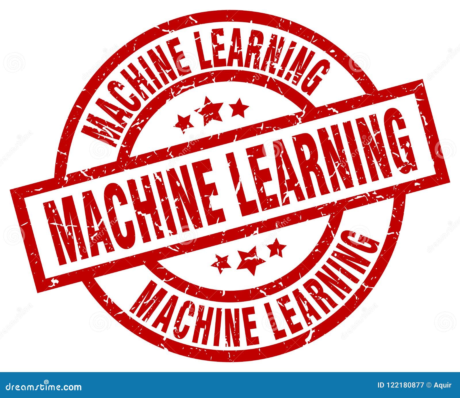 Machine learning stamp stock vector. Illustration of grungy - 122180877