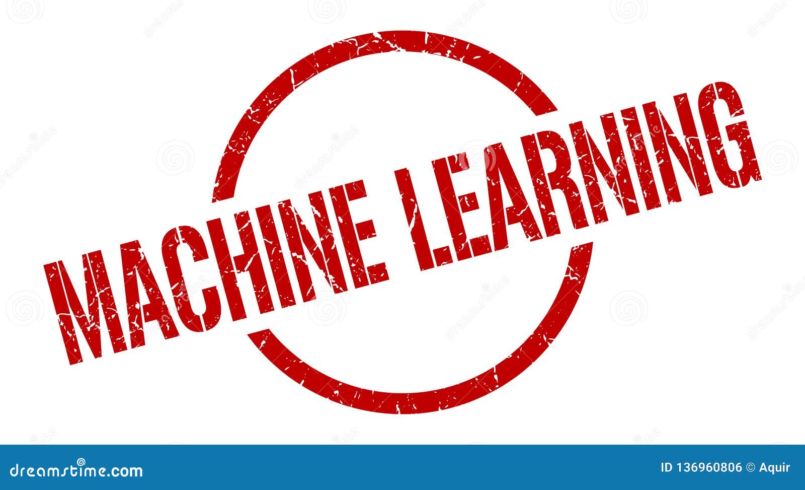 Machine learning stamp stock vector. Illustration of textured - 136960806