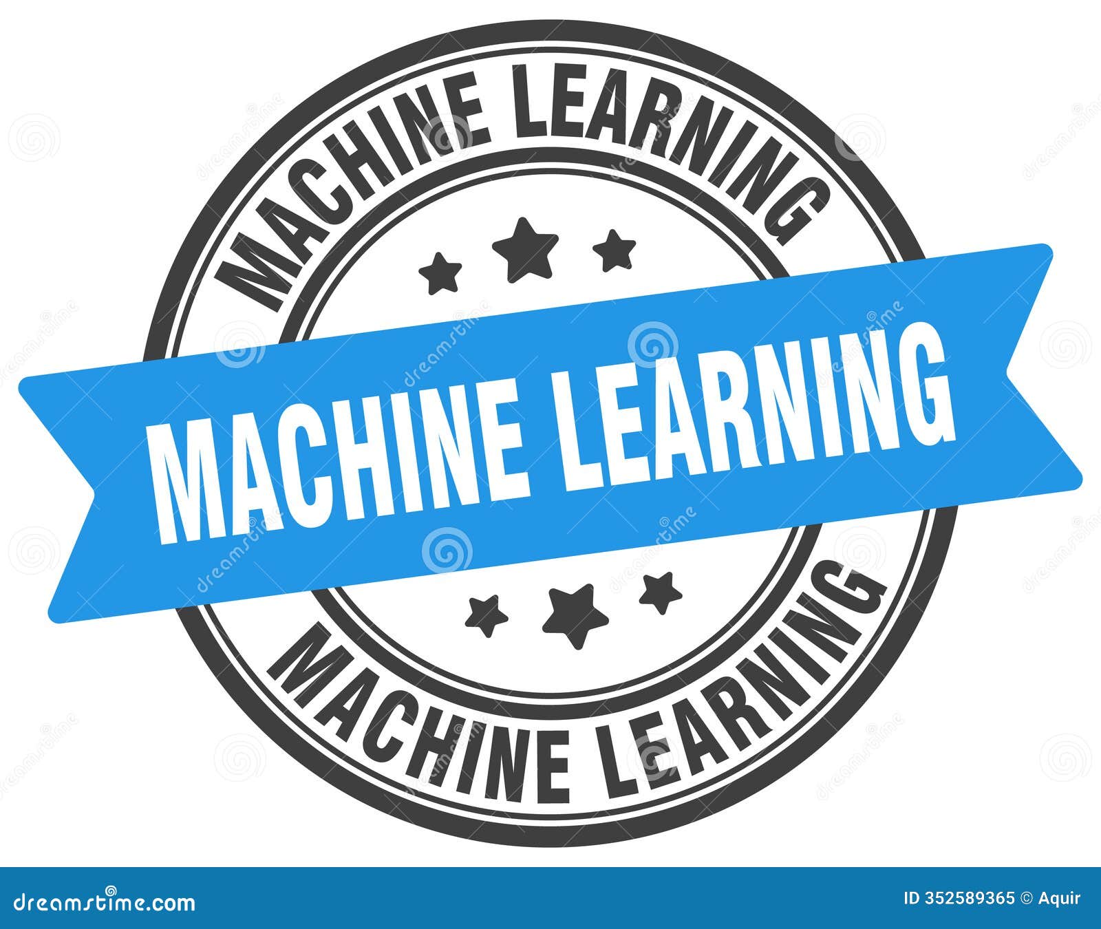 Machine Learning Stamp. Machine Learning Label on Transparent ...