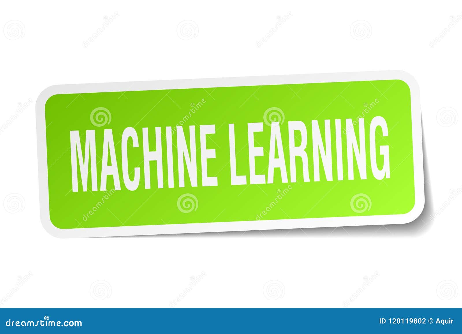 Machine learning sticker stock vector. Illustration of isolated - 120119802