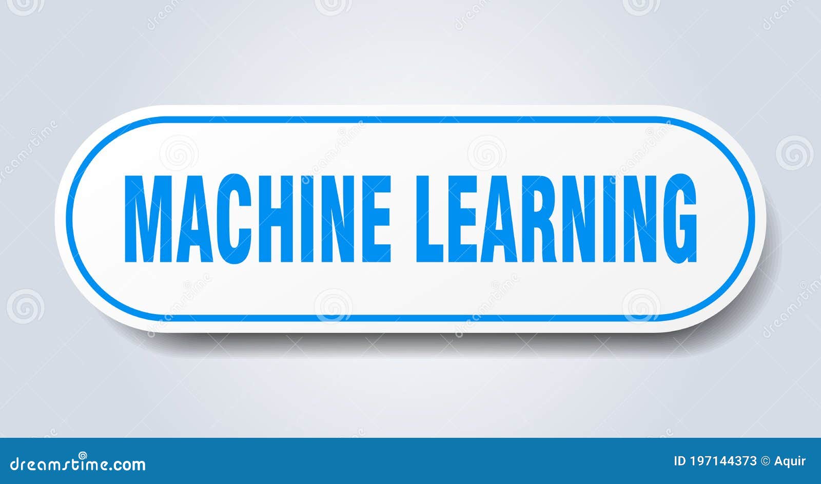 Machine learning sticker. stock vector. Illustration of white - 197144373