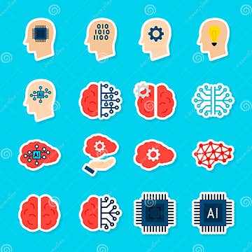 Machine Learning Stickers stock vector. Illustration of knowledge ...